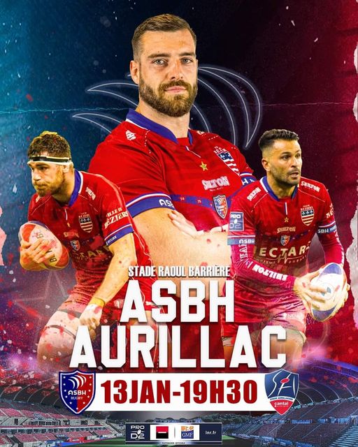 Hérault - Sports de balle et de ballon - RUGBY PRO D2 - ASBH/AURILLAC - Agenda Béziers 34500